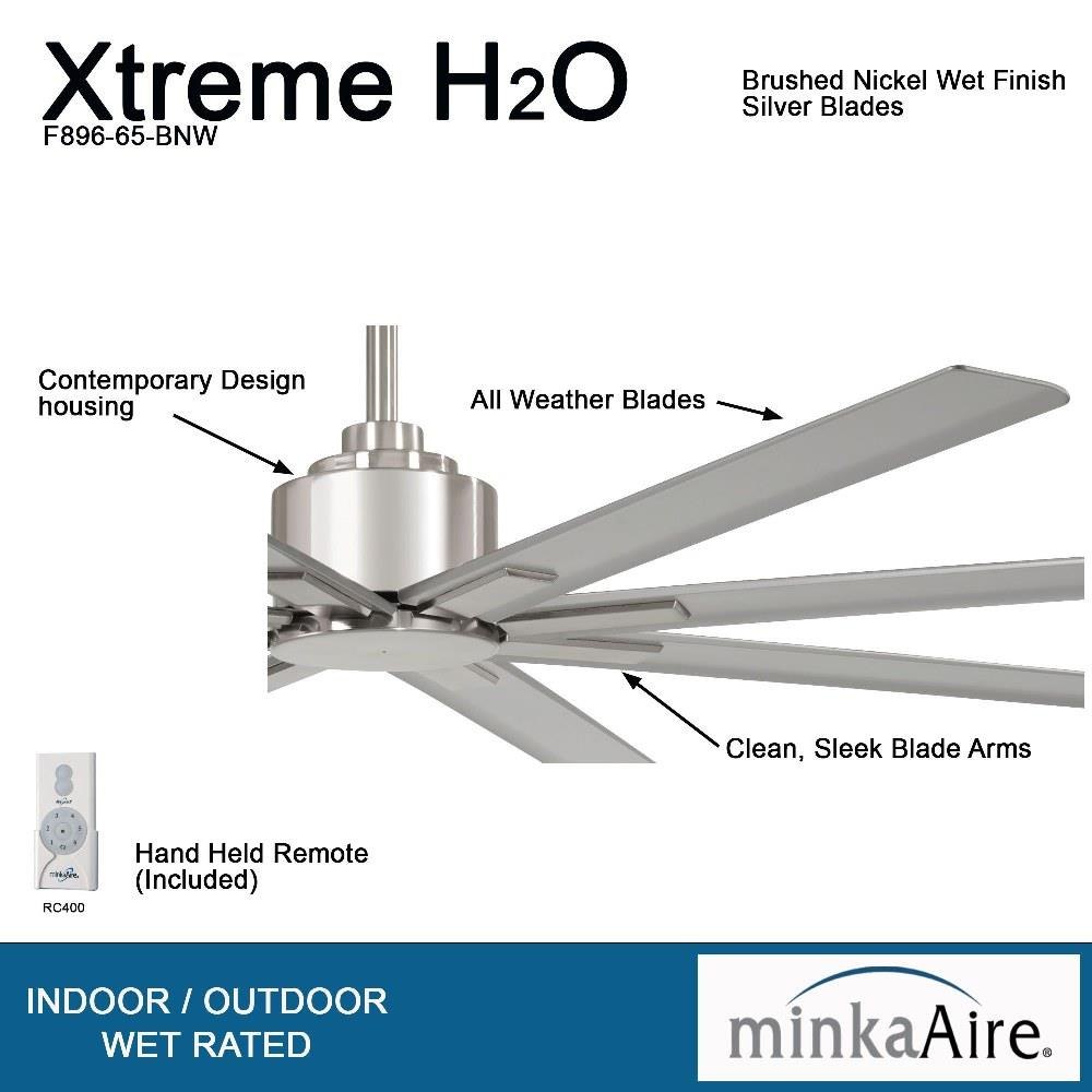 52 Inch Ceiling Fan With Light Minka-Aire Xtreme H2O 52 Inch Outdoor ...